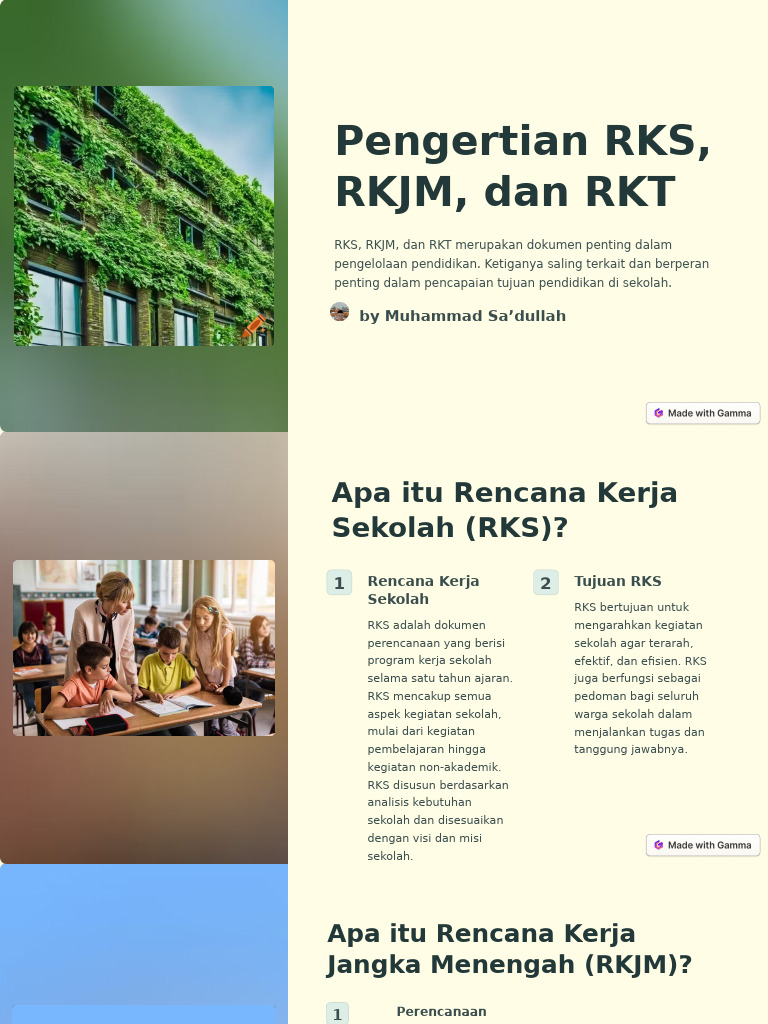 Pengertian RKS RKJM Dan RKT | PDF