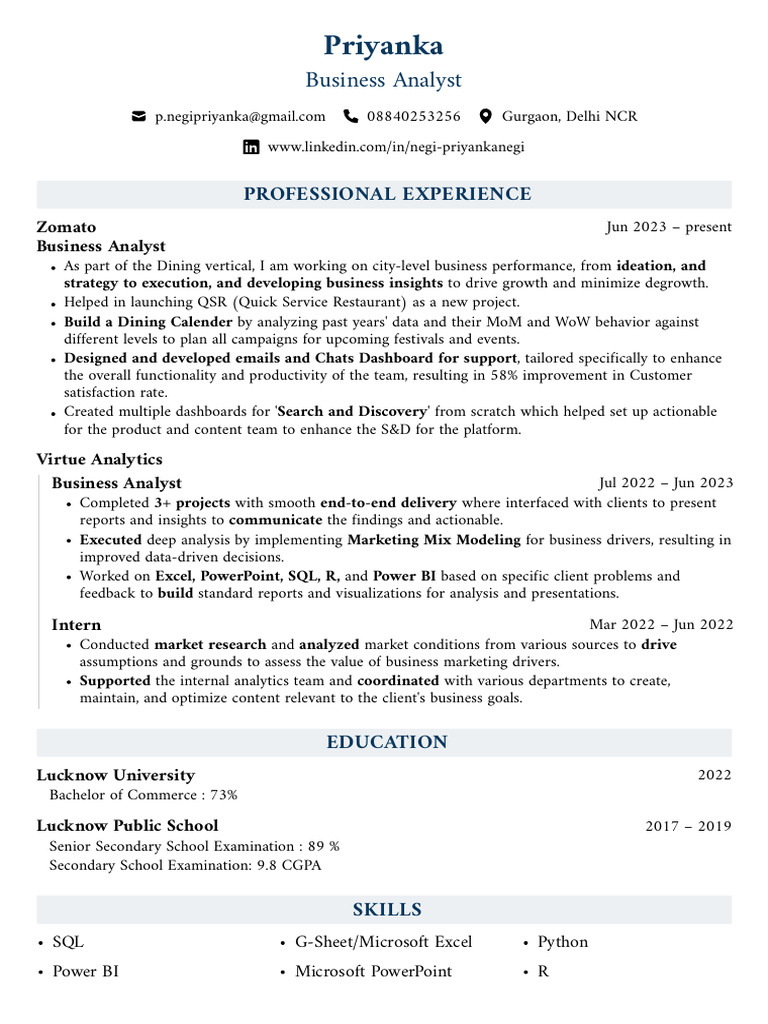 Resume_priyanka | PDF | Analytics | Computing