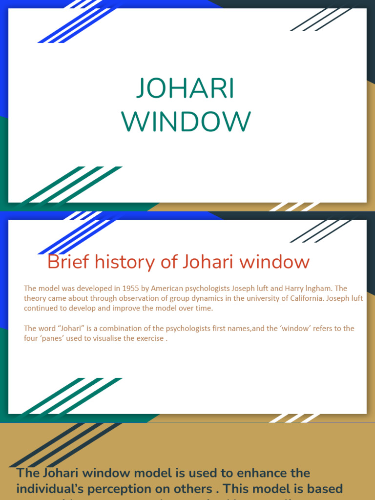 Johari Window | PDF | Information | Motivational
