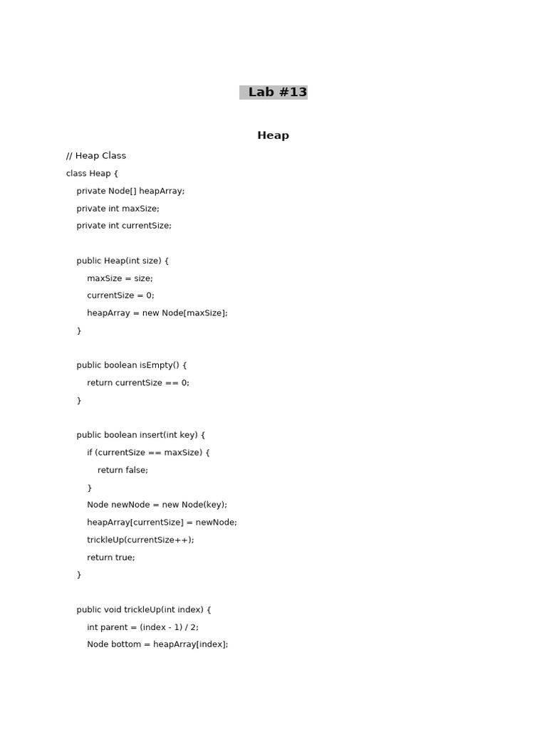 Heap | PDF | Computer Programming | Algorithms And Data Structures Heap | PDF | Computer Programming | Algorithms And Data Structures