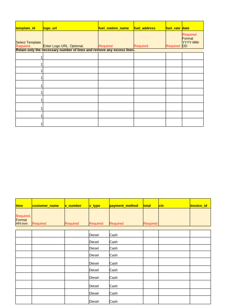 Fuel Template V2 Pdf Rupee Economy Of Asia