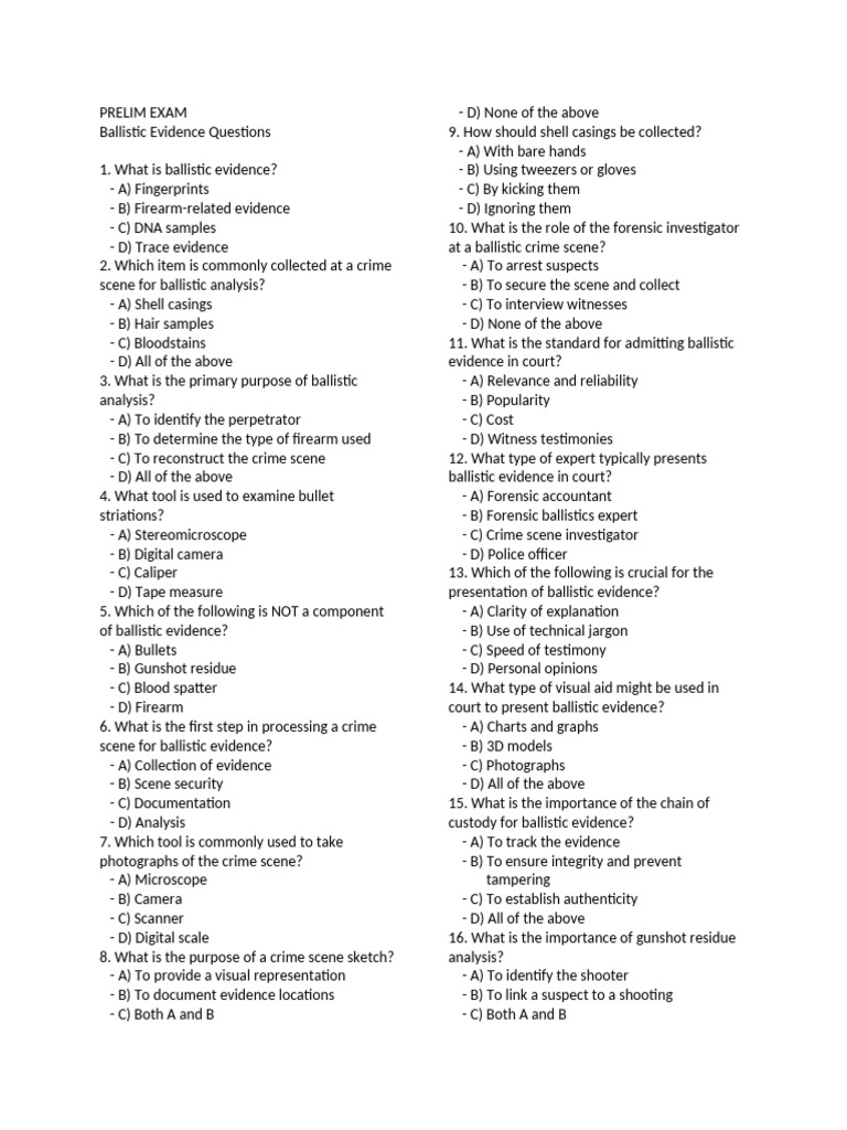 BALLISTICS | PDF | Crime Scene | Forensic Science
