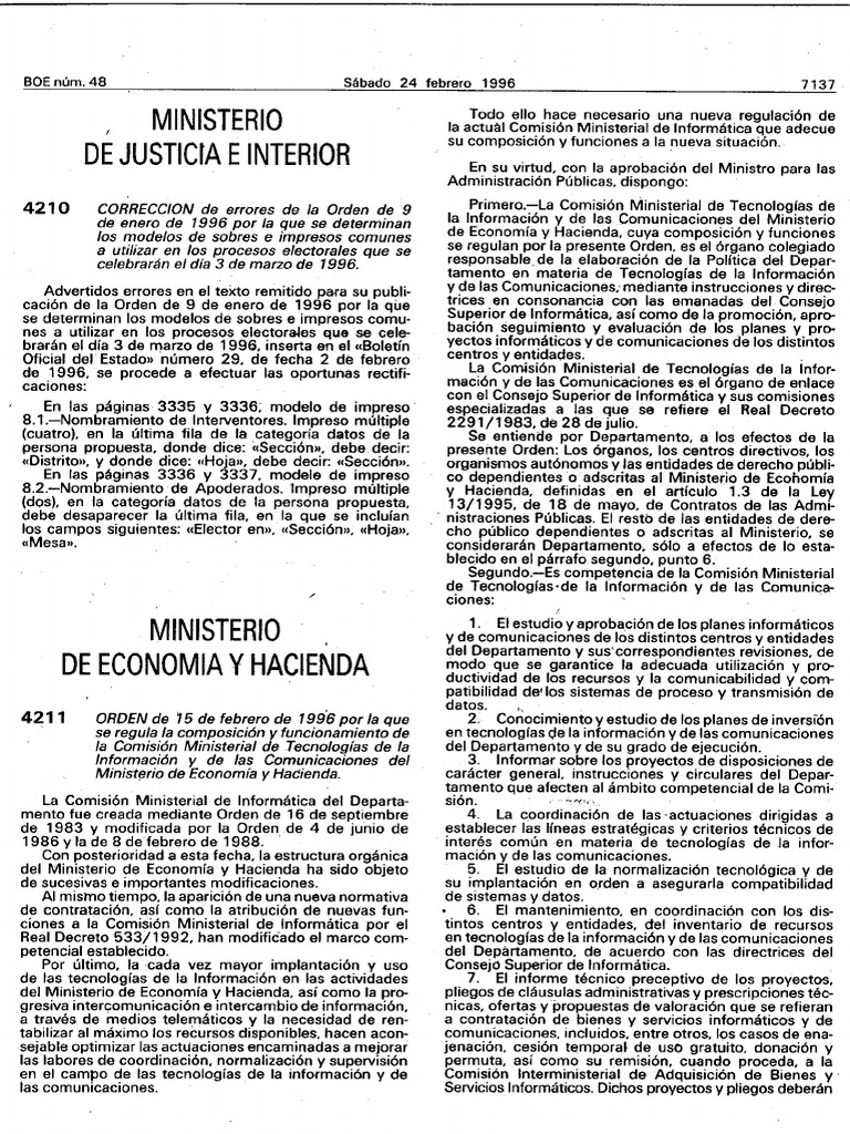 Orden Ministerial 5 | PDF | Gobierno