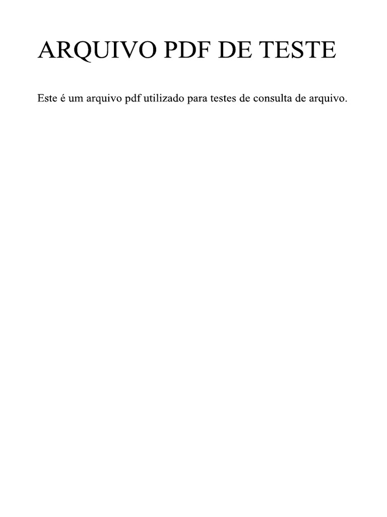 PDF de Teste | PDF