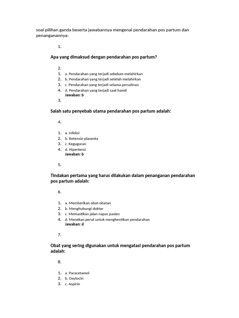 Soal Pilihan Ganda Beserta Jawaban5 | PDF