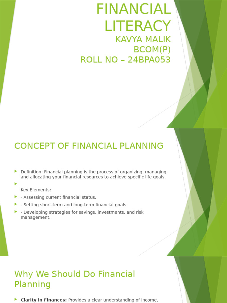 Financial Literacy | PDF