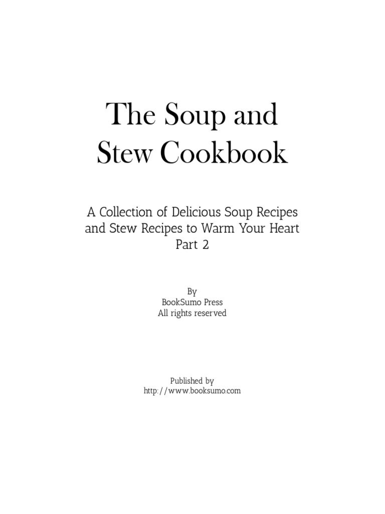 The Soup and Stew Cookbook 2 | PDF | Tofu | Korean Cuisine