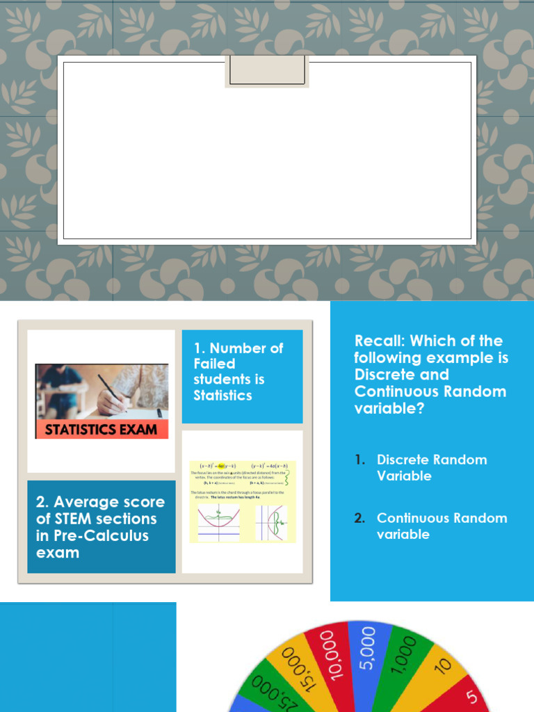 w2 d2 Discrete Random Variables | PDF | Probability Distribution ...