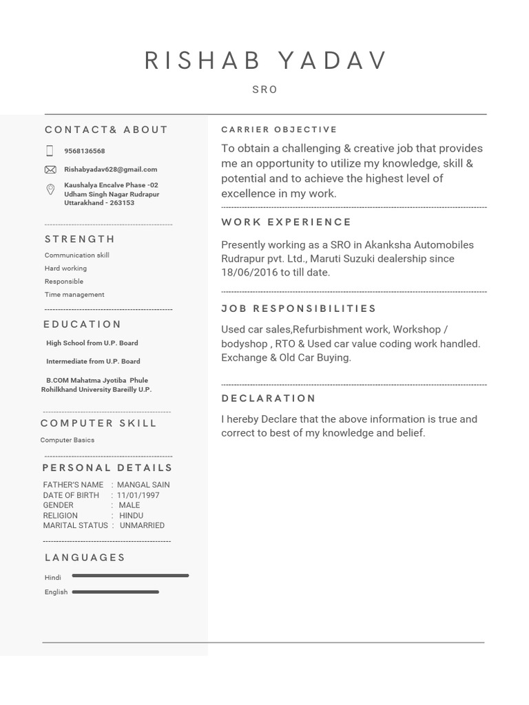 rishab cv | PDF