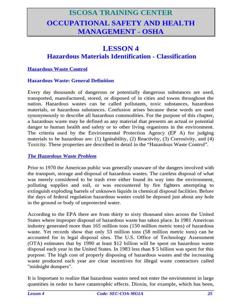 Lesson 04 | PDF | Hazardous Waste | Waste