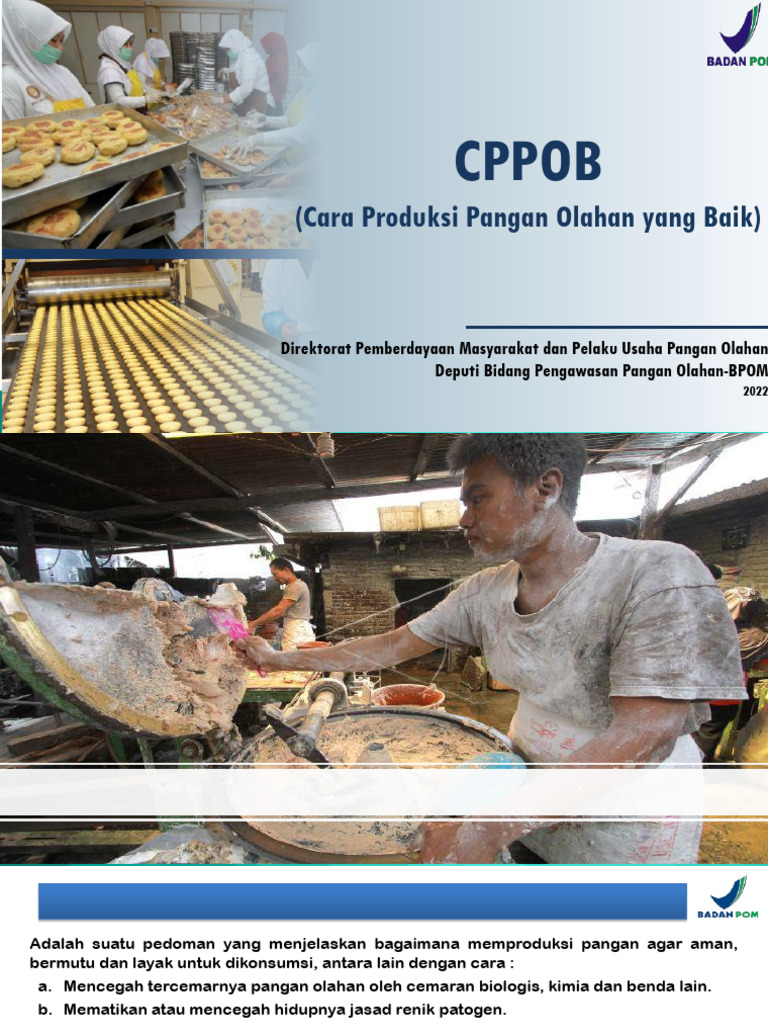 LM3. Cara Produksi Pangan Olahan Yang Baik (CPPOB) - Teori | PDF