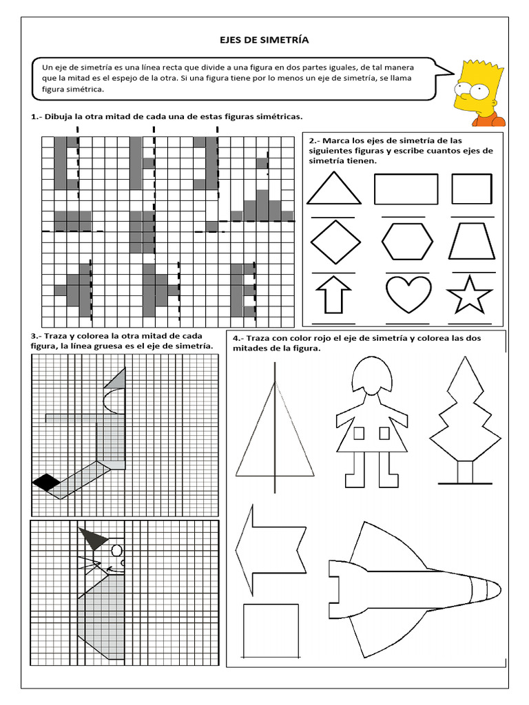 Ejes de Simetría en Figuras Geométricas | PDF