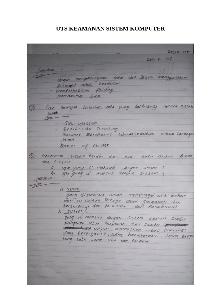 Uts Keamanan Sistem Komputer - Sahrul Al Farizi - 201931135 | PDF