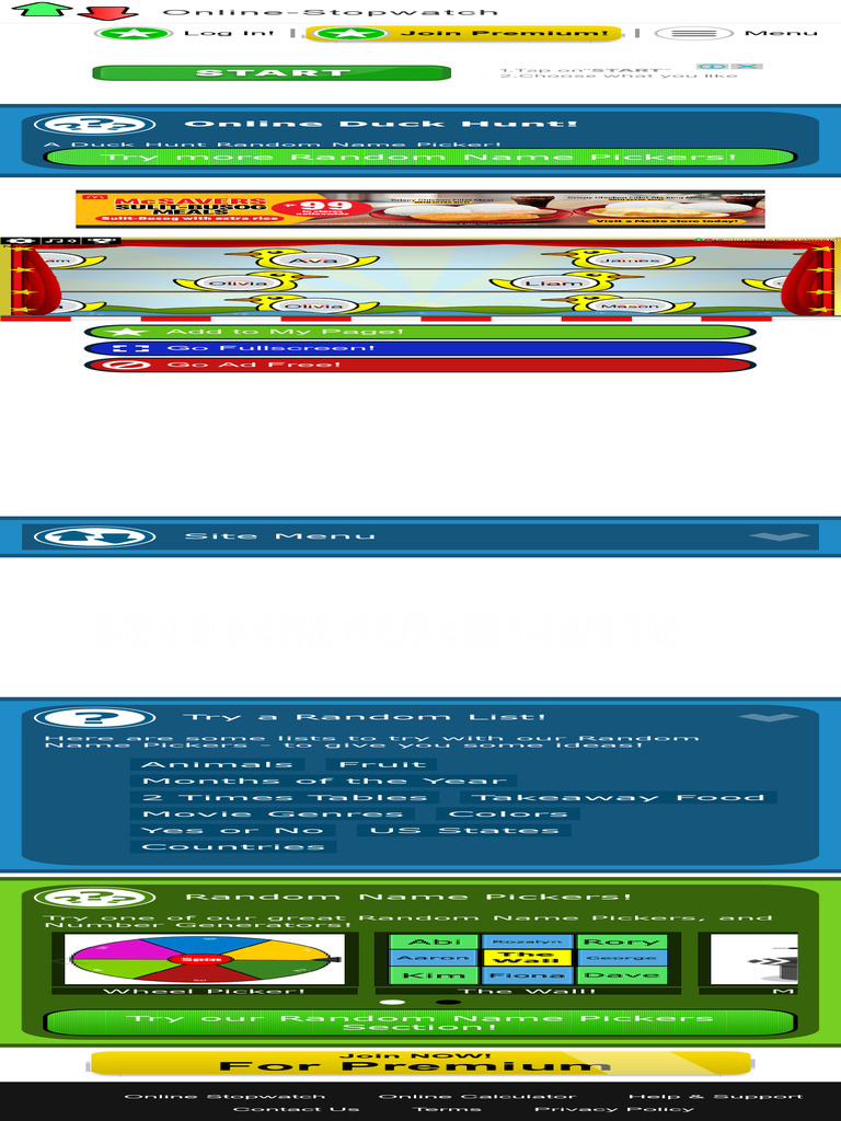 Duck Hunt Name Picker! | PDF
