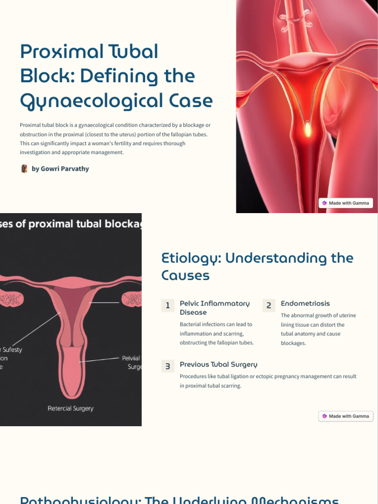 Proximal Tubal Block Defining the Gynaecological Case | PDF | Medicine | Sexual Anatomy
