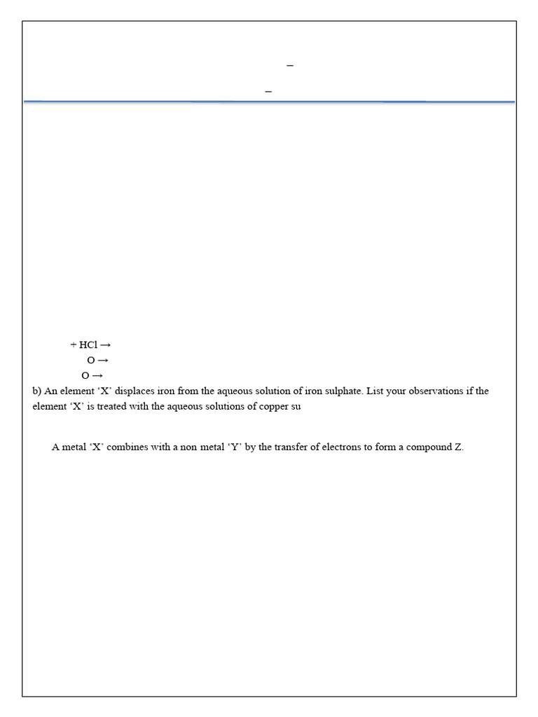 Grade 10 Chem Ch.3 Assignment - 7 | PDF | Metals | Chemical Compounds