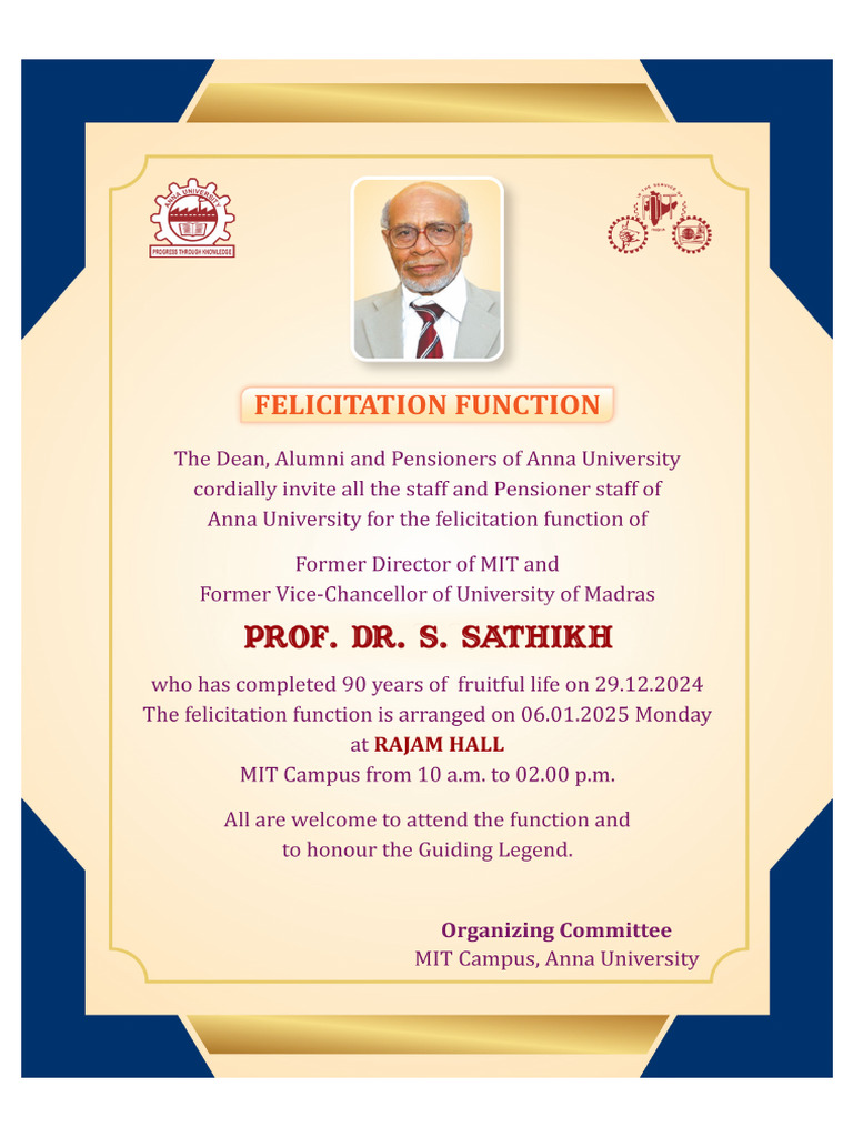 Felicitation Invitation-1 | PDF