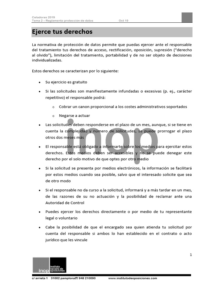 Derechos Protección de Datos 2019 | PDF | Justicia | Crimen y violencia