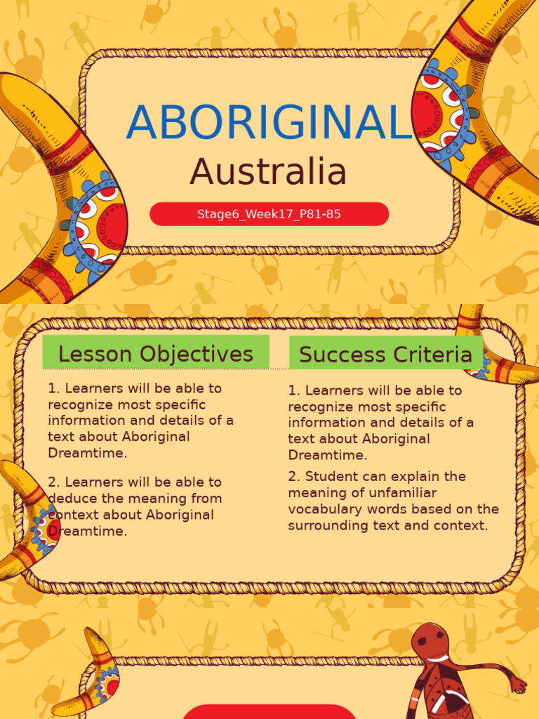 Aboriginal Dreamtime Vocabulary and Reading | PDF | Planets | Planets ...