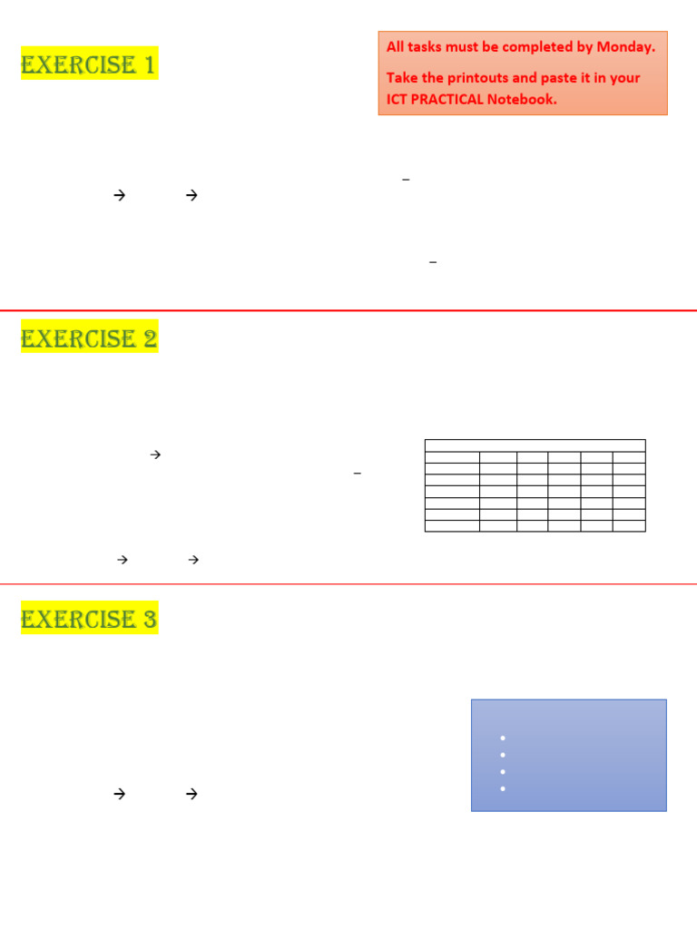 Grade 6 - Practical Worksheet | PDF