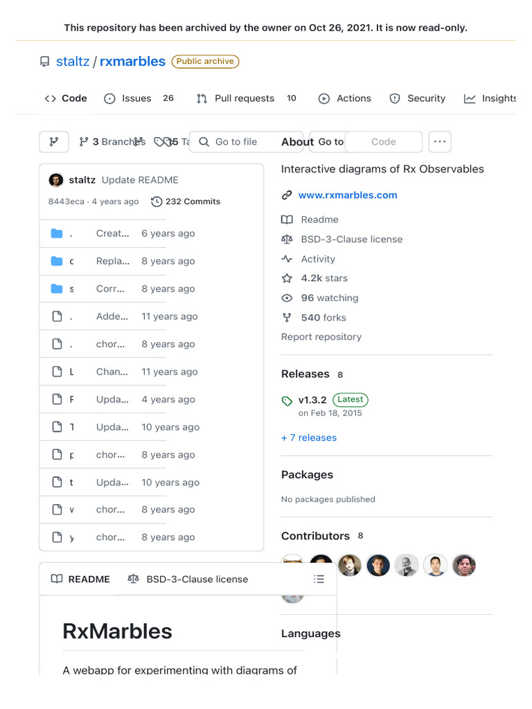 GitHub - Staltz:rxmarbles: Interactive Diagrams of RX Observables | PDF | Software | Software ...