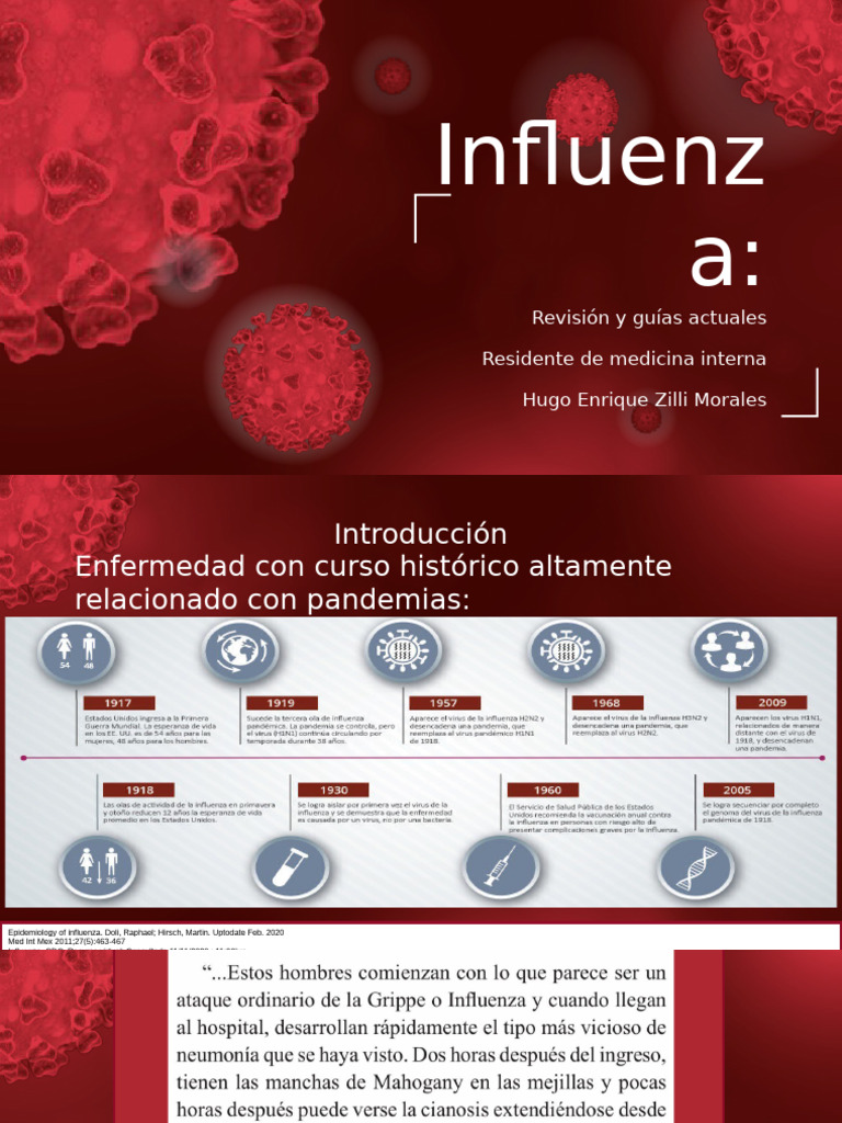 Guía completa sobre la influenza y su manejo | PDF | Influenza | Neumonía