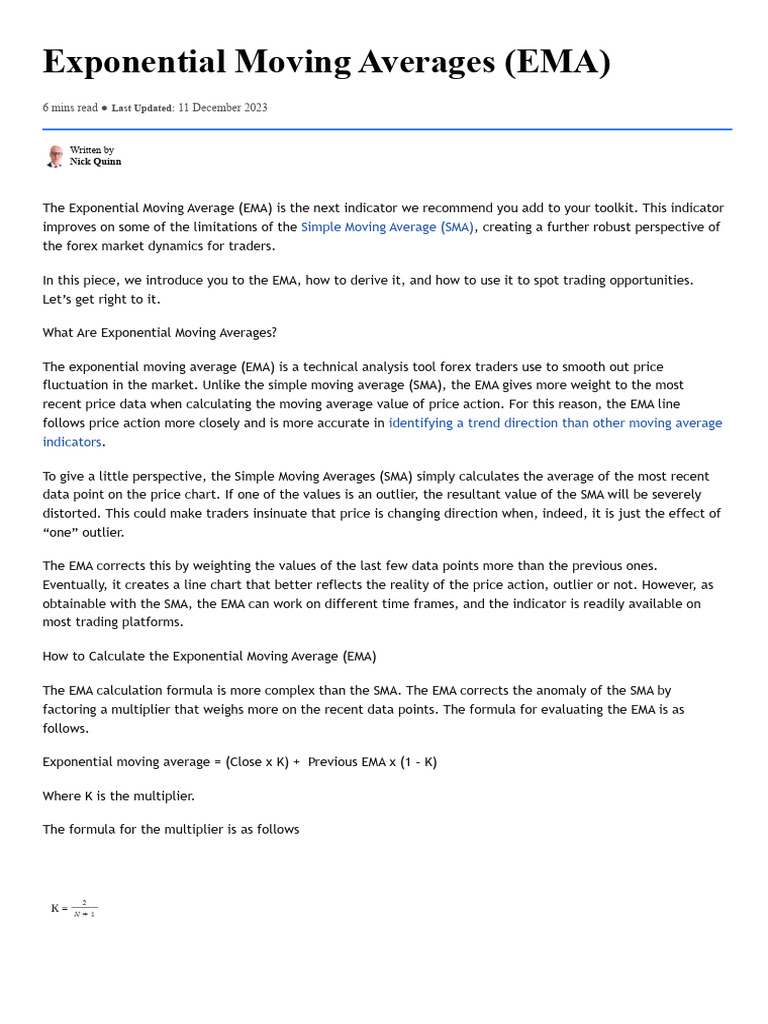 3.exponential Moving Averages (EMA) in Forex Trading | PDF | Moving ...