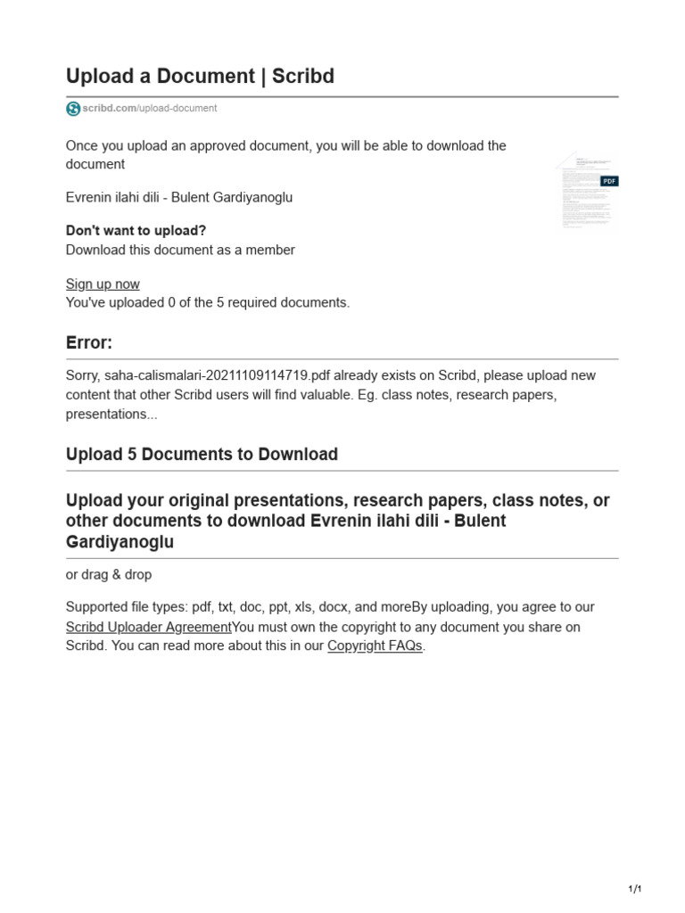 Upload A Document Scribd | PDF