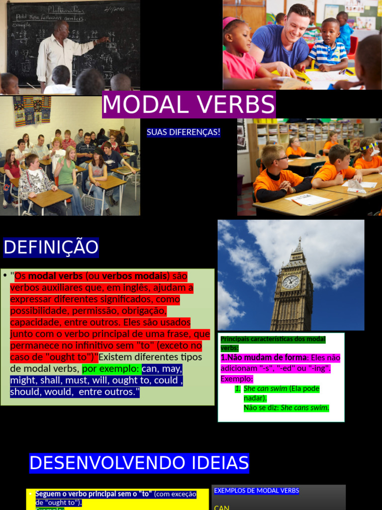 Diferenças entre Modal Verbs em Inglês | PDF