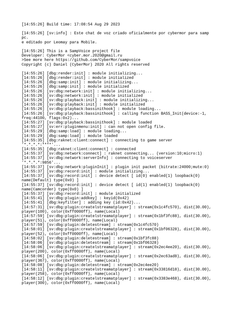 SampVoice Project File Overview | PDF | Computer Architecture | Telecommunications