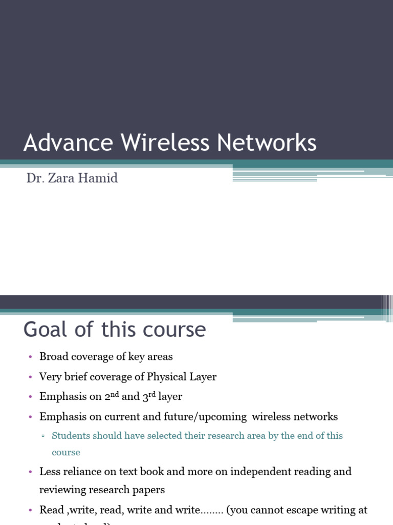 1advance Wireless Networks-Introduction | PDF | Computer Network ...