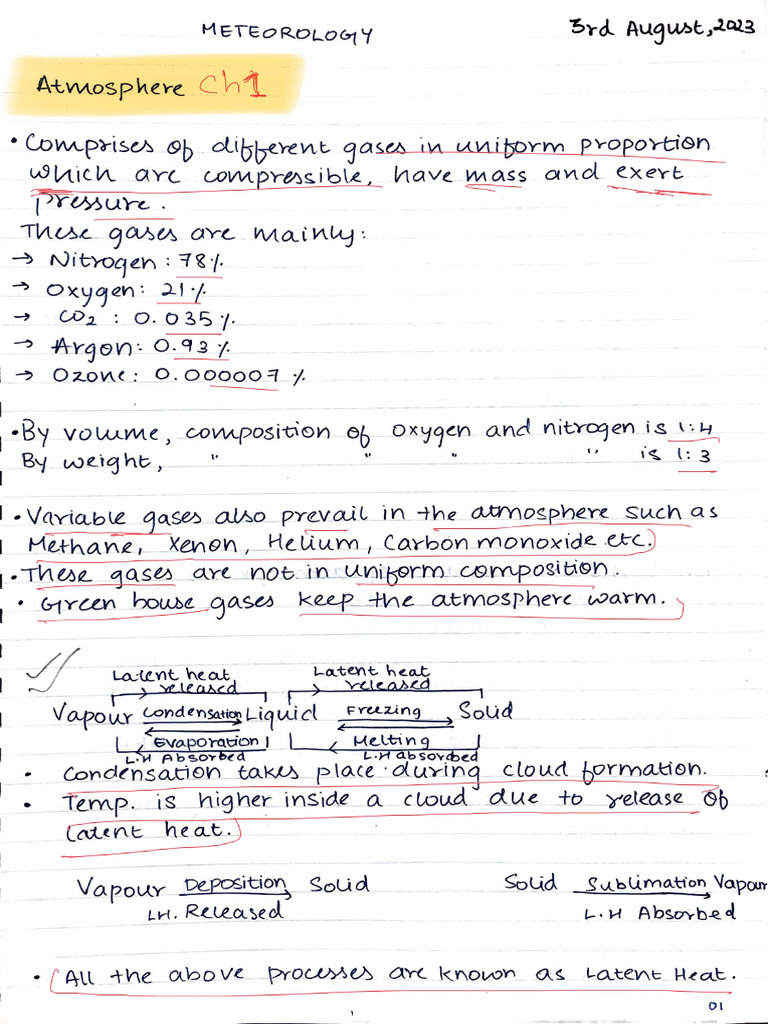 Meteorology Notes | PDF