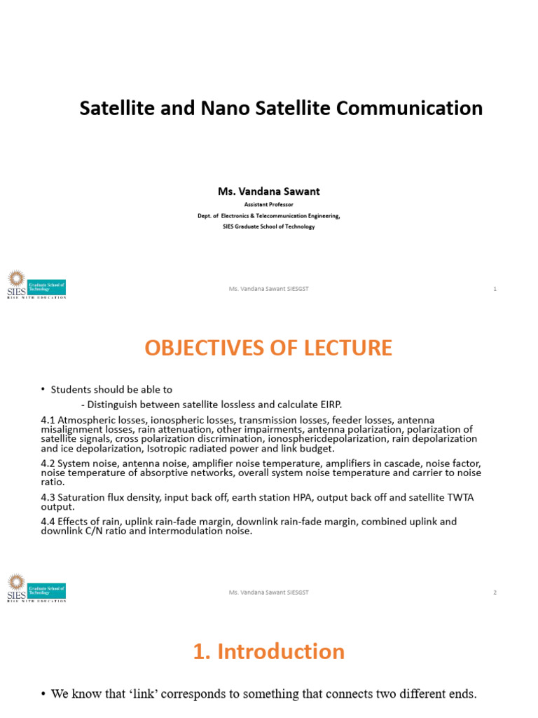 Lecture 4A Satellite Losses and Links | PDF | Ionosphere | Polarization (Waves)