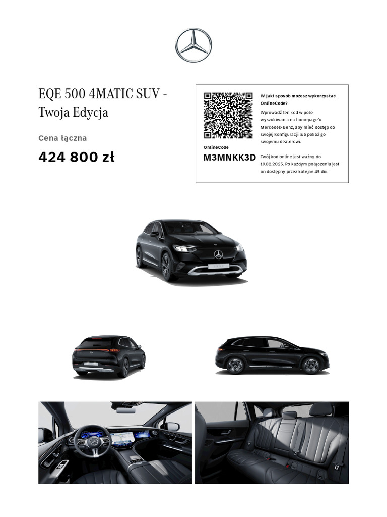 EQE 500 4MATIC SUV - Twoja Edycja M3MNKK3D | PDF