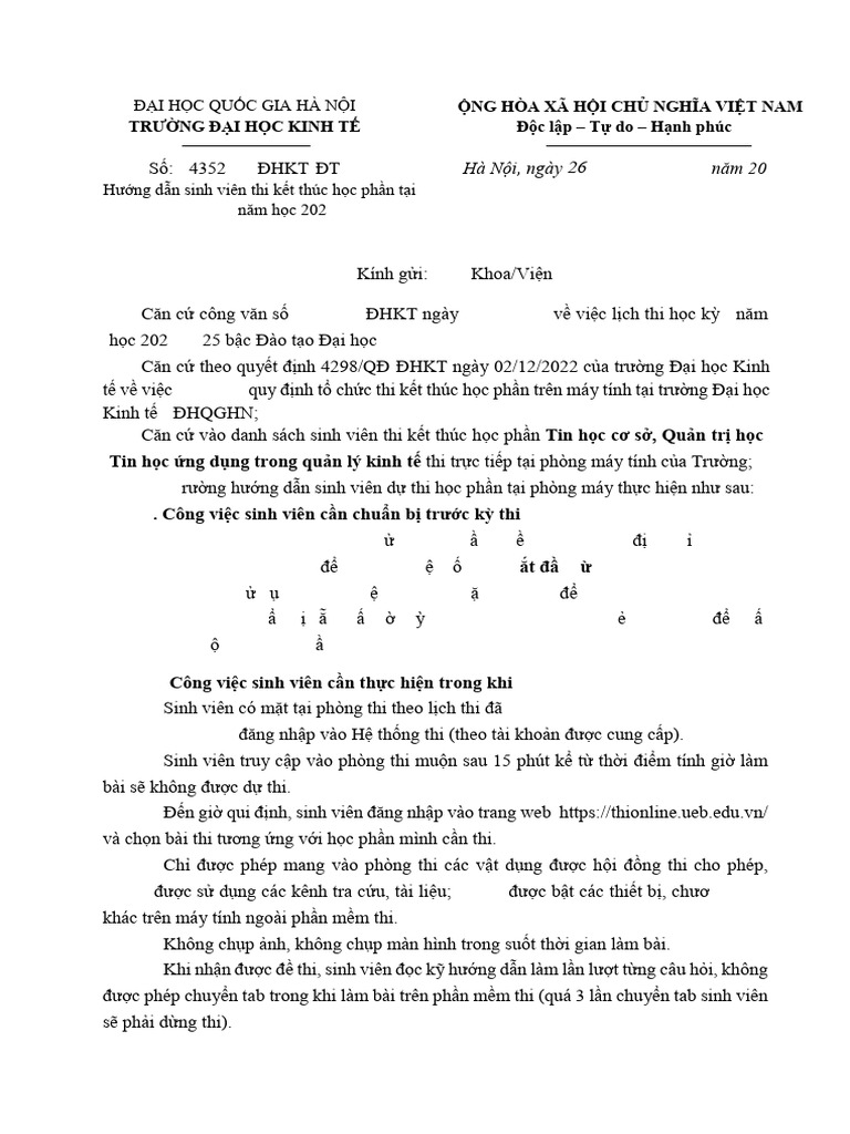 4352.Hướng Dẫn Sv Thi HP Trên Máy Tính | PDF