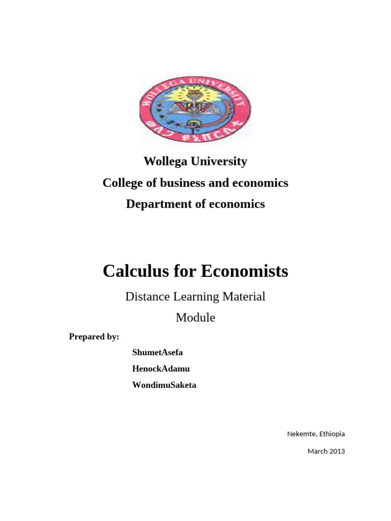 Calculus Module Pdf Derivative Mathematics