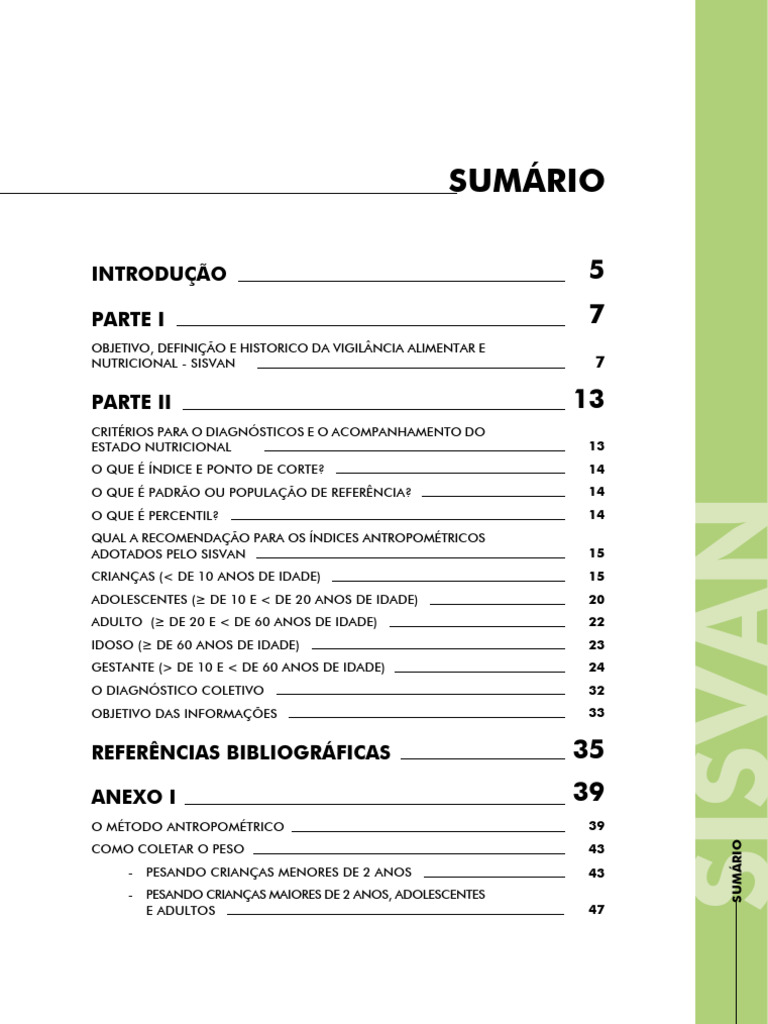 Avaliação Nutricional no SISVAN | PDF