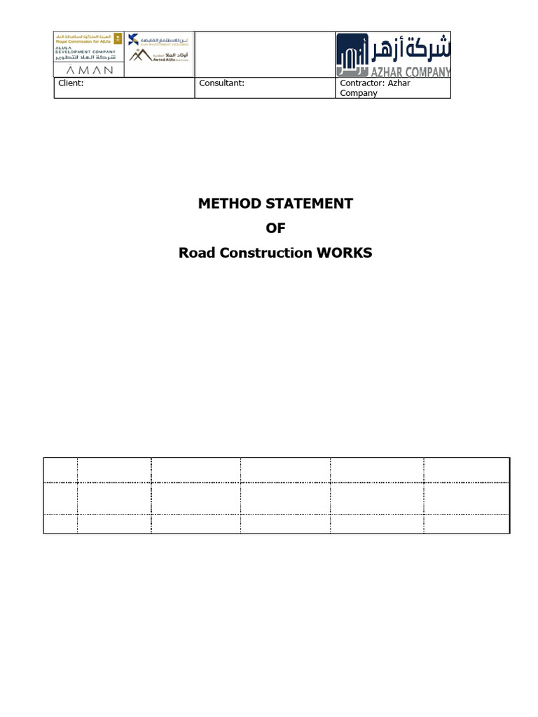 09- Asphalt method statement | PDF | Personal Protective Equipment