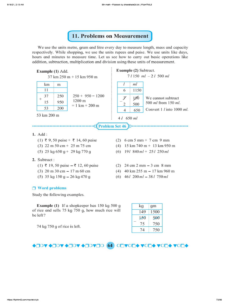 5th Math - Flipbook by Bharatkale24.bk - FlipHTML5-73 | PDF