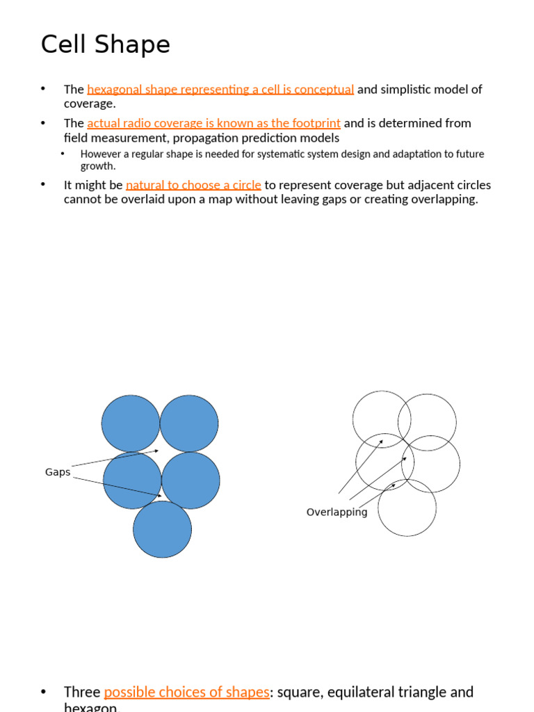 Hexagonal Cell Coverage in Cellular Systems | PDF | Area | Shape