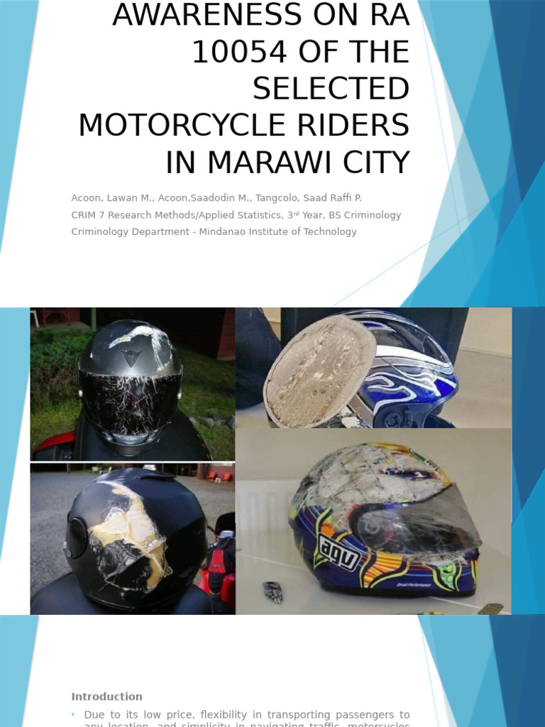 Awareness On Ra 10054 of The Selected Motorcycle | PDF | Survey ...