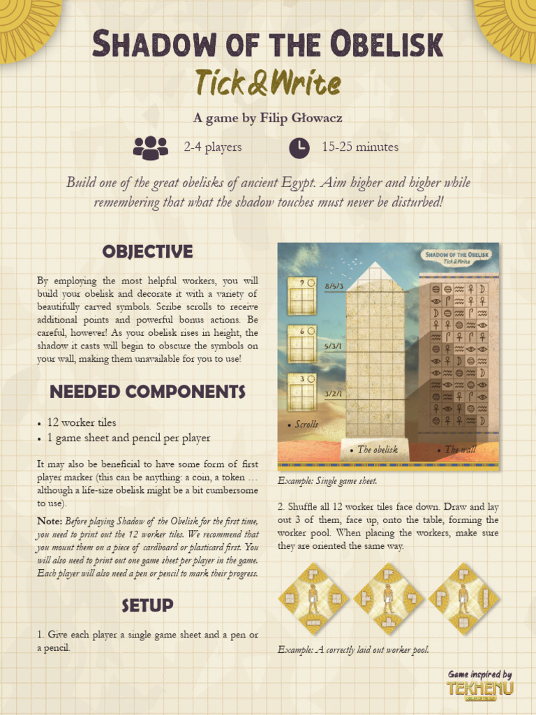 Shadow of the Obelisk Game Guide | PDF