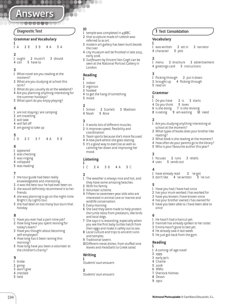 TEST HIGH ACHIEVERS B1+ - Answers | PDF | Dr. Watson