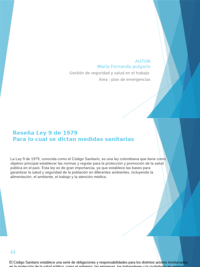 Reseña Ley 9 de 1979 | PDF