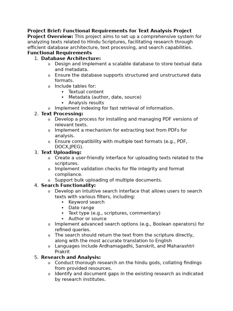 NLP Project Brief Monndieu | PDF | Puranas | Vedas