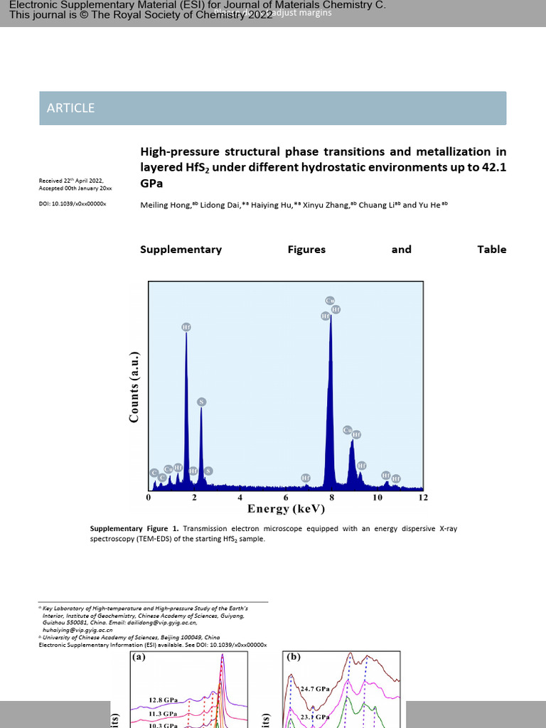Hong et al_2022_High-pressure structural phase transitions and metallization in layered HfS ...