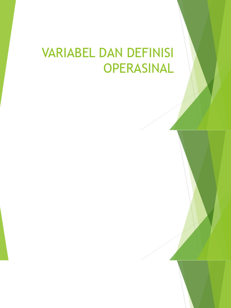 Variabel Dan Definisi Operasional | PDF