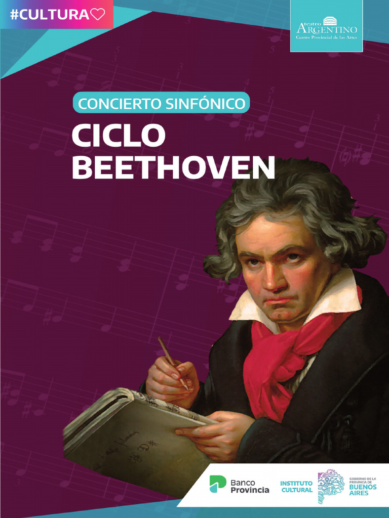 Programa Ciclo Beethoven 1 de Septimbre Sala Ginastera | PDF | Ludwig Van Beethoven | Orquestas