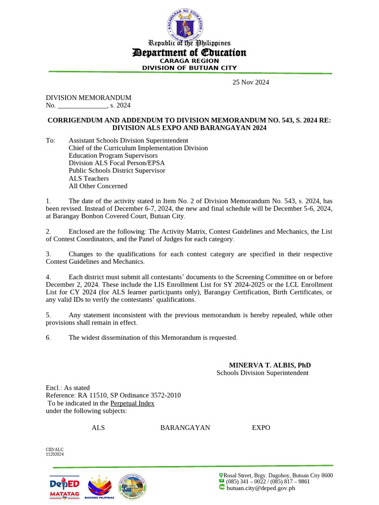 ALS-Expo-Barangayan-Mechanics-Guidelines | PDF | Rhythm | Syntax