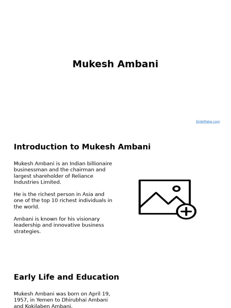 Mukesh Ambani | PDF